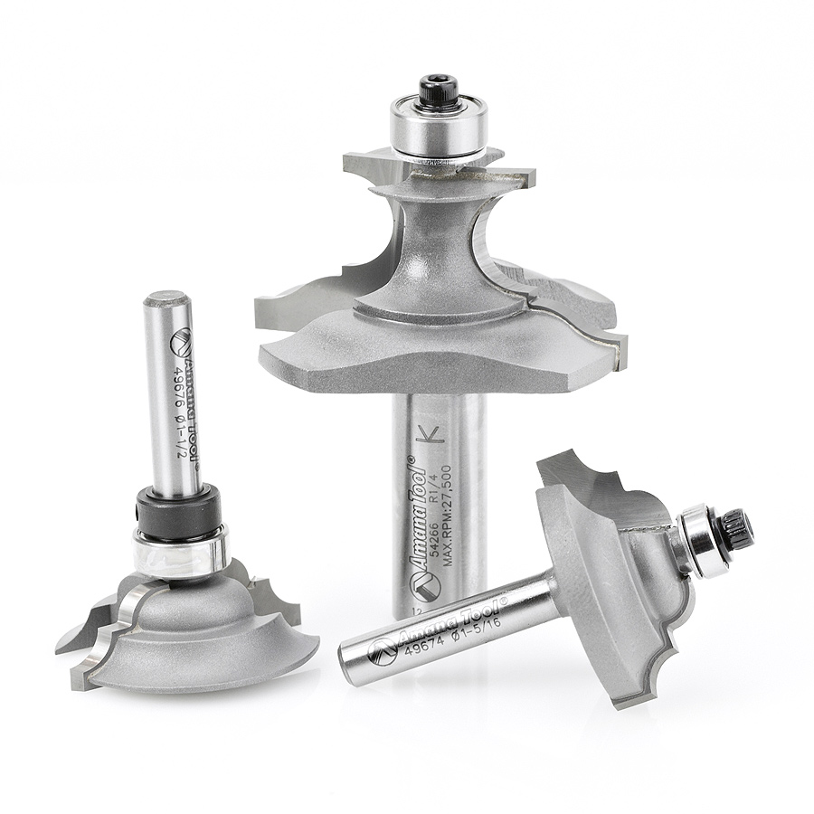 49682 3-Piece Carbide Tipped Classic Wainscott Wall Panel Set: Jointing ...