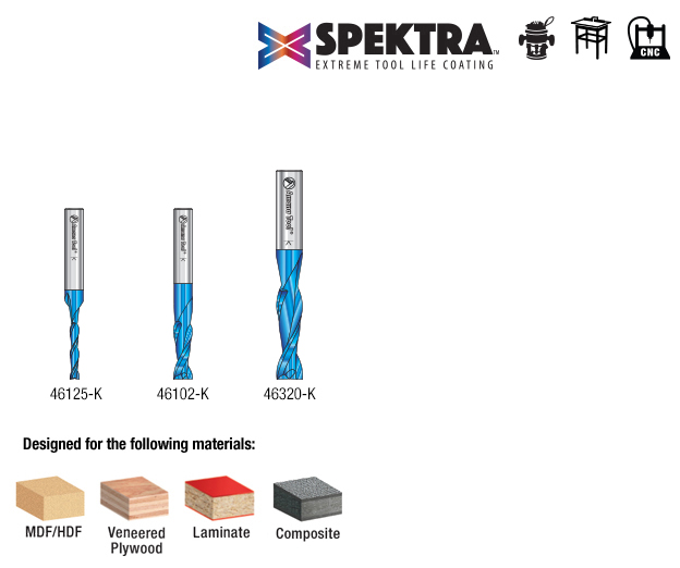 AMS-236-K 3-Piece Up-Cut Solid Carbide Spektra™ Extreme Tool Life ...