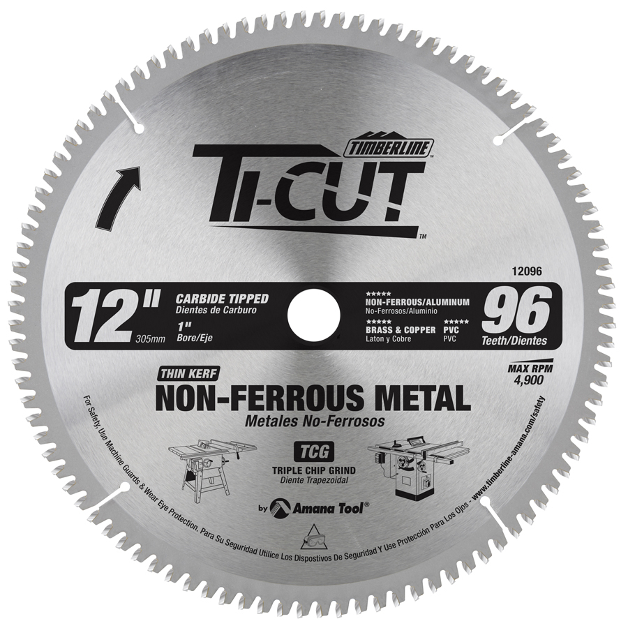 12096 Carbide Tipped Ti-Cut™ Aluminum & Non-Ferrous 12 Inch Dia x 96T ...