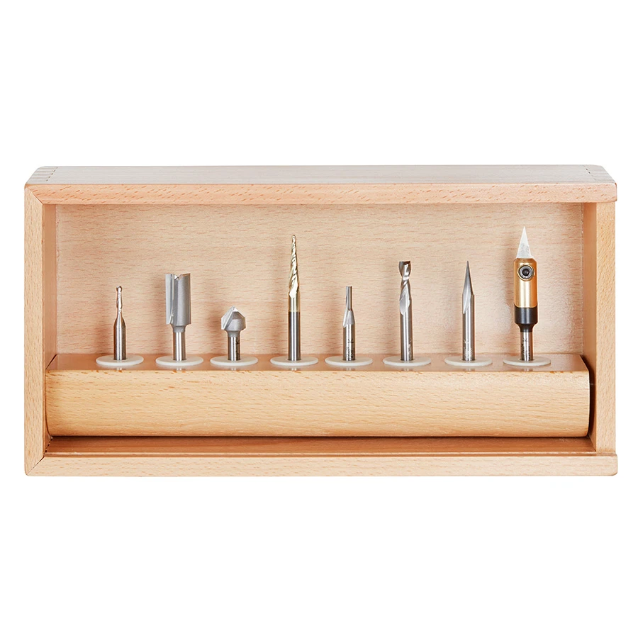 AMS-178 8-Pc Artist Signmaking Starter CNC Router Bit Collection #IV, 1 ...