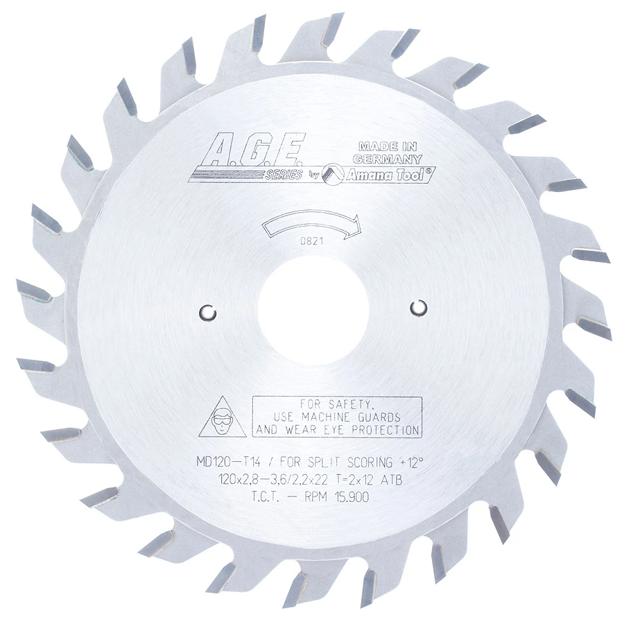 MD120-T14 Carbide Tipped Adjustable Type Scoring 120mm Dia x 24T ATB 12 ...