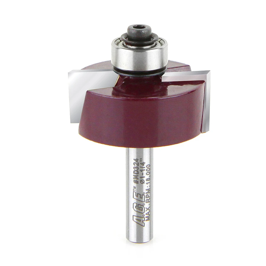 MD324 Rabbeting 3/8 Depth x 1-1/4 Dia x 1/2 x 1/4 Inch Shank: CNC ...